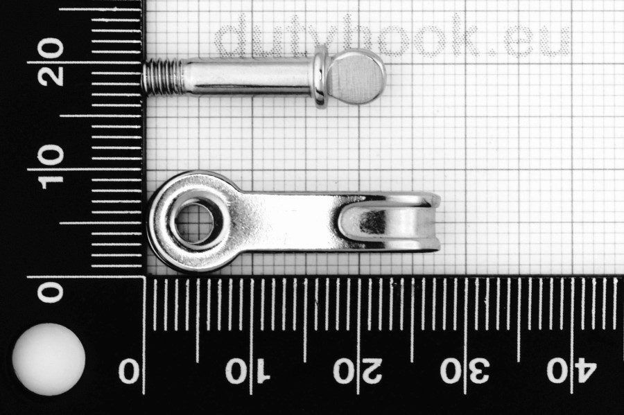 4x28 Flat Shackle, short, stainless steel AISI 316 marine grade
