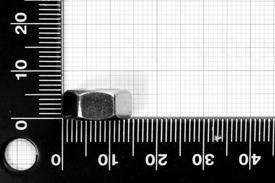Left Threaded M10 Hexagon Nut, stainless steel AISI 316 marine grade