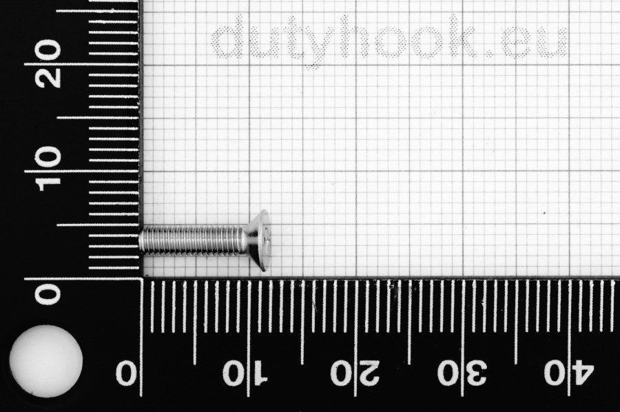 M3x12 Flat Socket Head Cap Screw DIN 7991, stainless steel AISI 316 ...