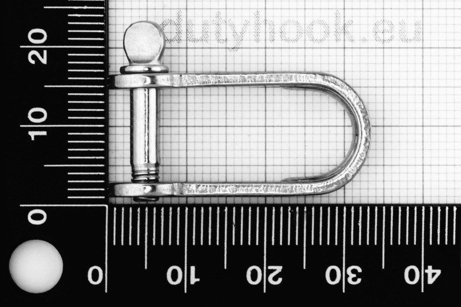 4x34 Flat Shackle, long, stainless steel AISI 316 marine grade