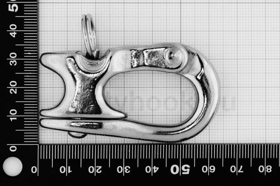 8x64 Riivluku ja ploki ümardusega karabiin, happekindel roostevaba A4