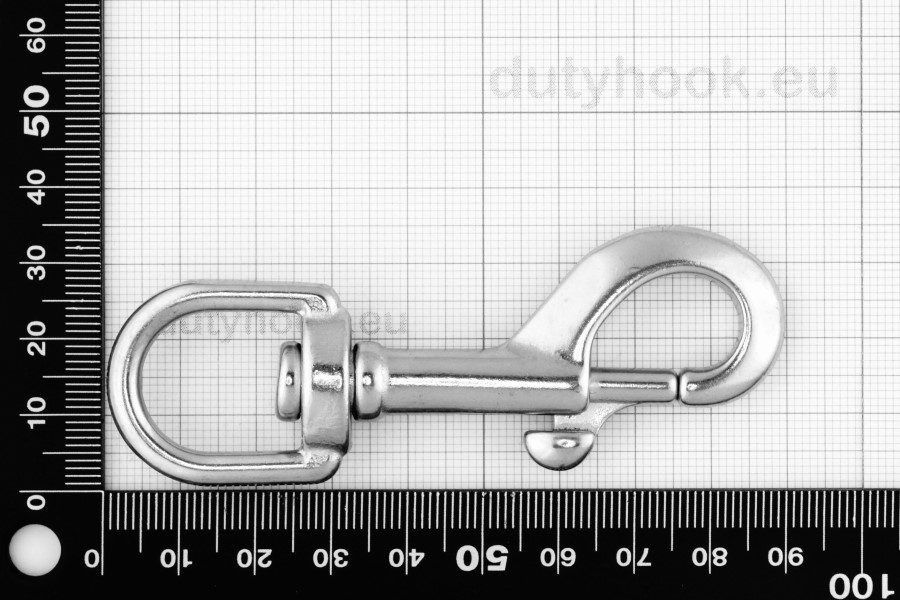 90 Swivel Eye Bolt Snap, stainless steel AISI 316 marine grade