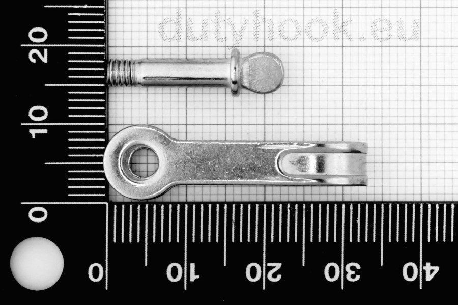 4x34 Flat Shackle, long, stainless steel AISI 316 marine grade