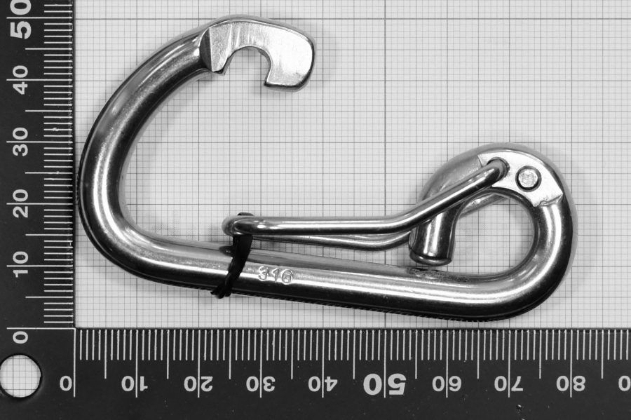8x80 Asymmetric Formed Eye Carbine Hook, stainless steel AISI 316 ...