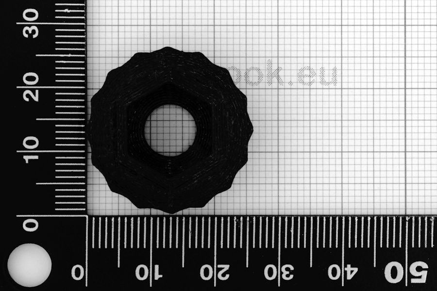 Dutyhook 3D-prinditud M8 mutrinupp, must plast