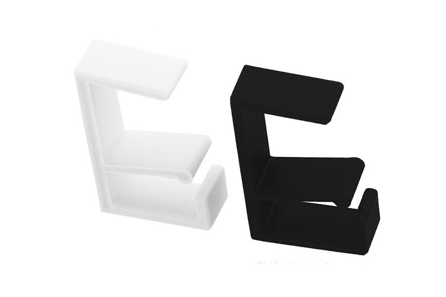 Dutyhook 3D Printed Desk Edge Cable Organizer for 18 - 30 mm plate, plastic