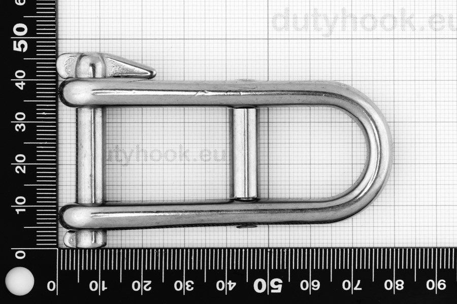 8x80 Key Pin Shackle with Bar, stainless steel AISI 316 marine grade