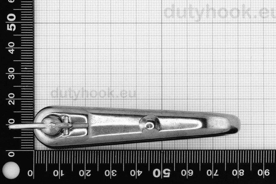 8x80 Key Pin Shackle with Bar, stainless steel AISI 316 marine grade