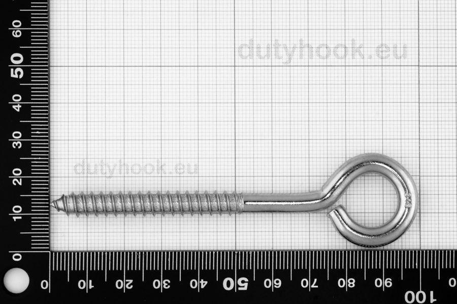 6x70 Screw Eye, stainless steel AISI 316 marine grade